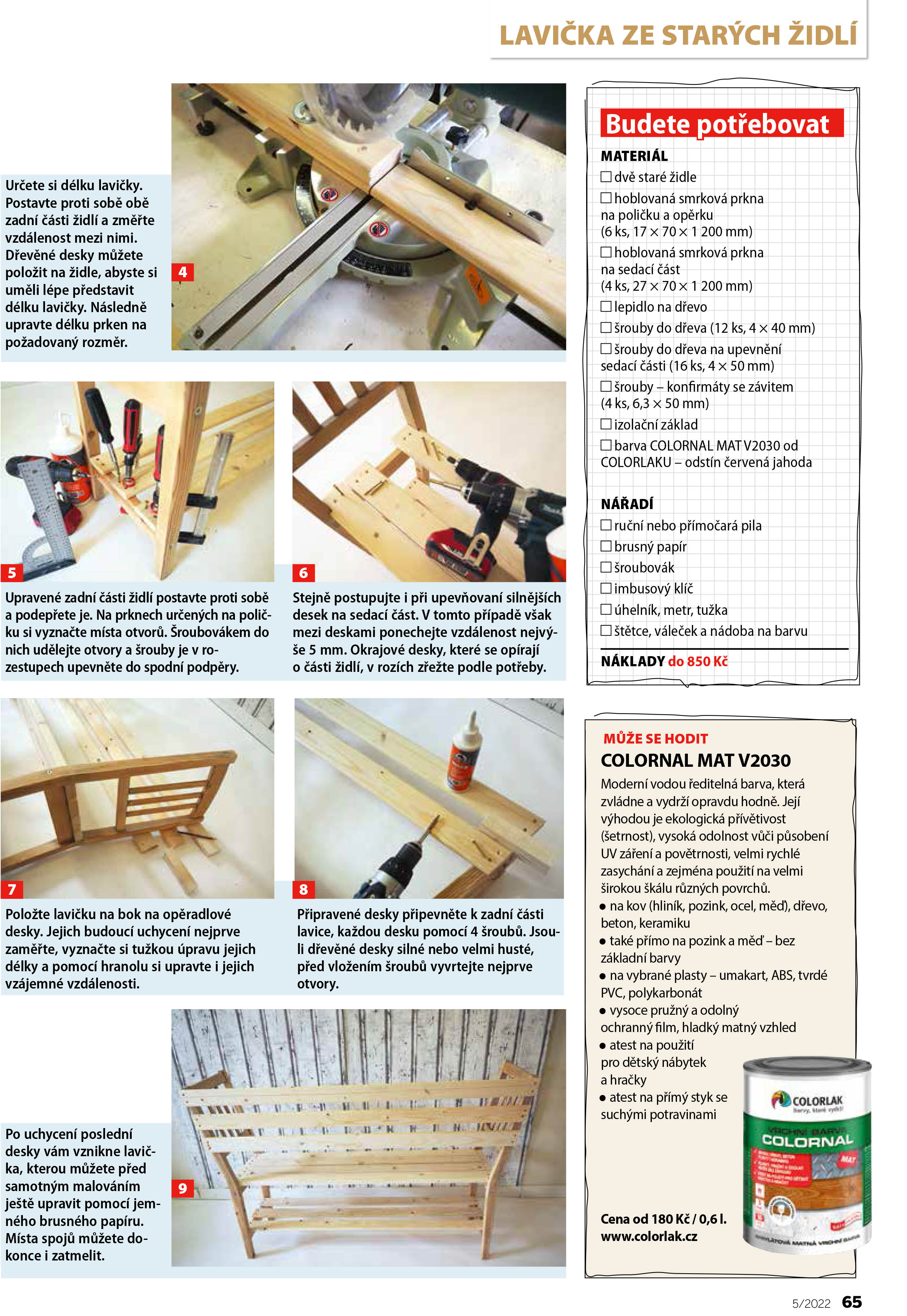 colorlak-renovacia-lavicka-zo-stoliciek-2 | COLORLAK, a.s. - Barvy ...